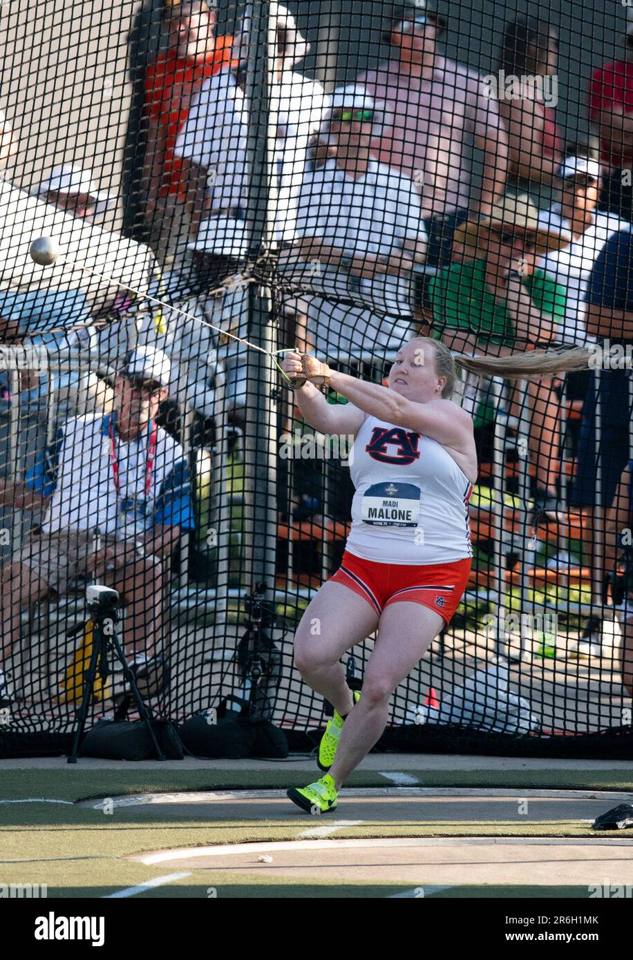 Hammer thrower MADI MALONE of Auburn finishes second in women's final ...