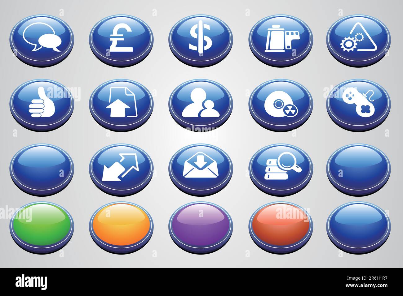 Internet icons Round Perspective series Stock Vector Image & Art - Alamy