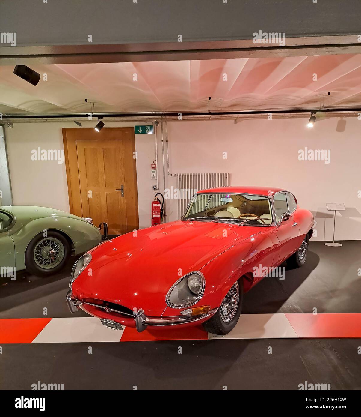 ROMANSHORN, SWITZERLAND - JUNE 4, 2023: Jaguar E-Type 4.2 Coupe in the ...