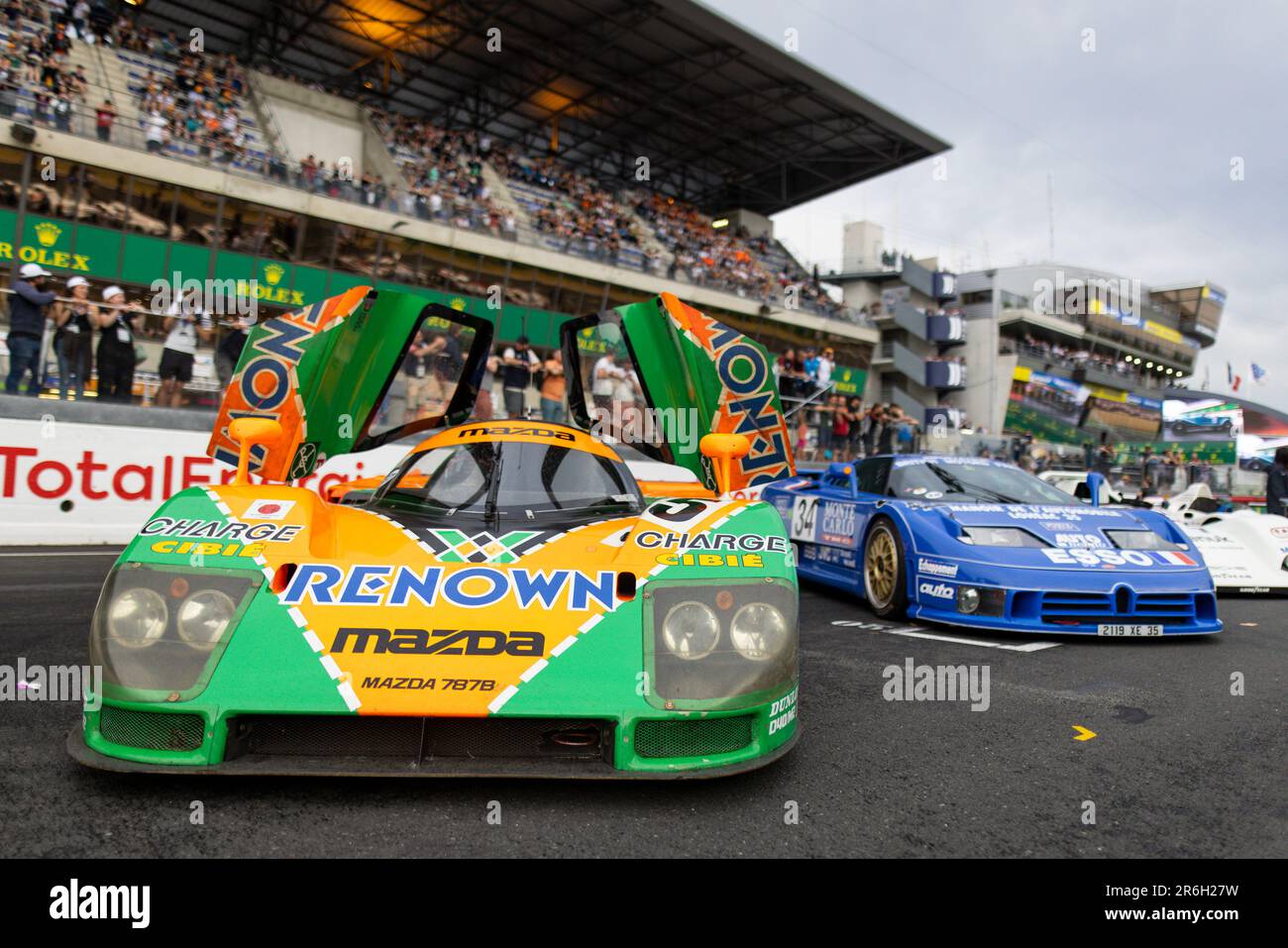 Le Mans, France. 09th June, 2023. Mazda 787B driver by Volker Weidler ...