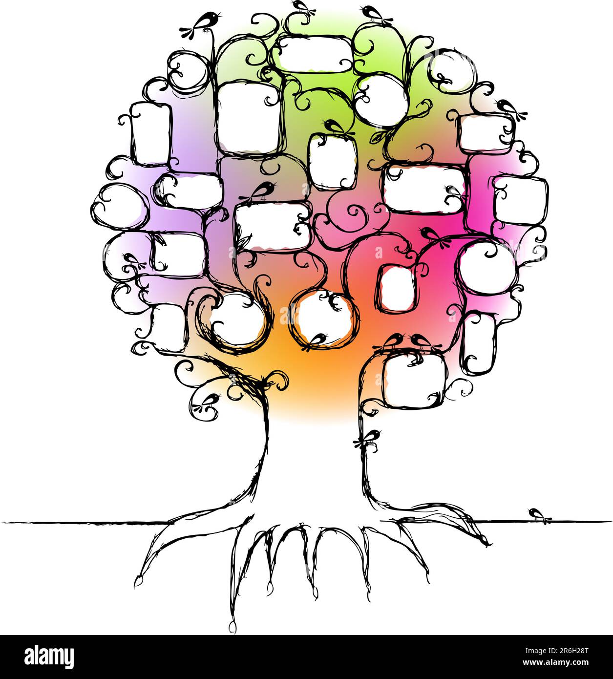 Design of family tree, insert your photos into frames Stock Vector ...