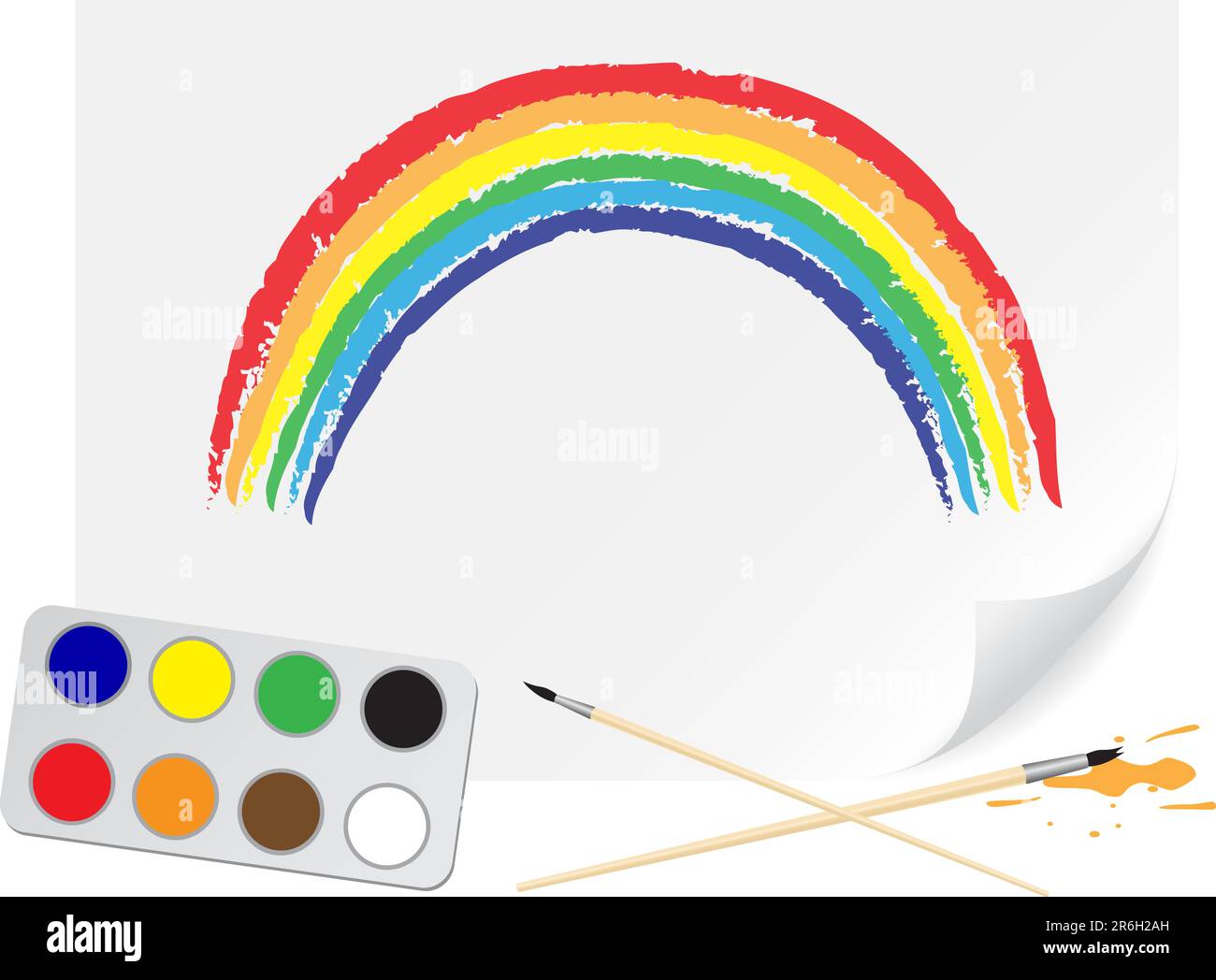 Children rainbow rain Stock Vector Images - Alamy