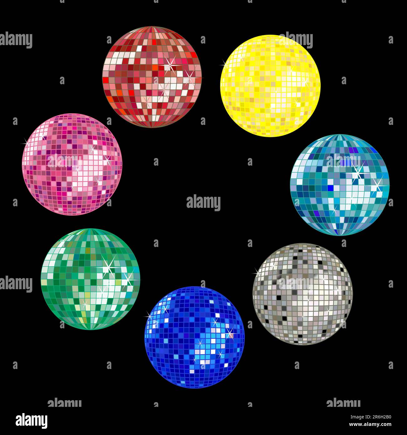Vector disco ball collection hi-res stock photography and images - Alamy