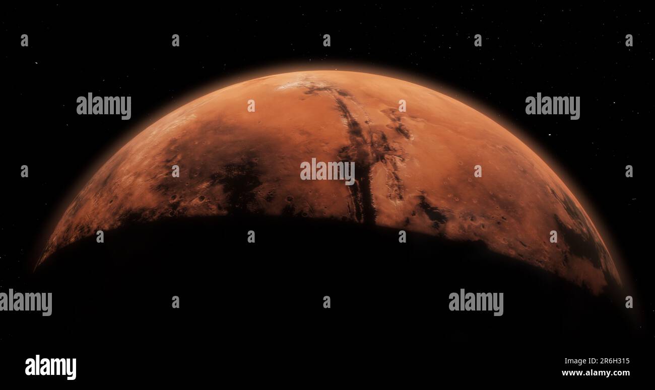 Red planet Mars in outer space. Space exploration Stock Photo - Alamy