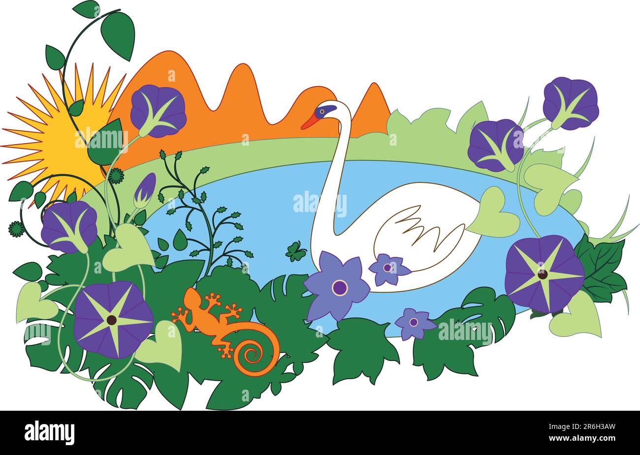Natural pattern lake Cut Out Stock Images & Pictures - Alamy