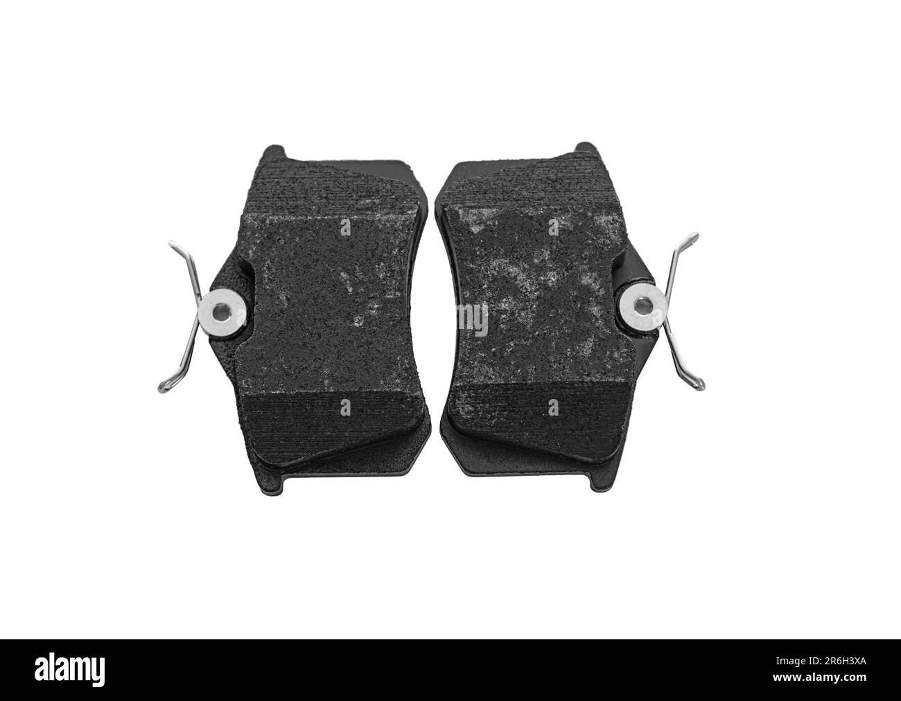 Car brake pads isolated on white background Stock Photo - Alamy