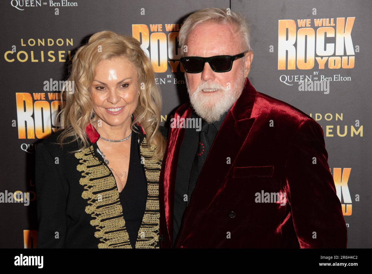 London, UK. Roger Taylor and wife Sarina Taylor at a Gala Night for the ...