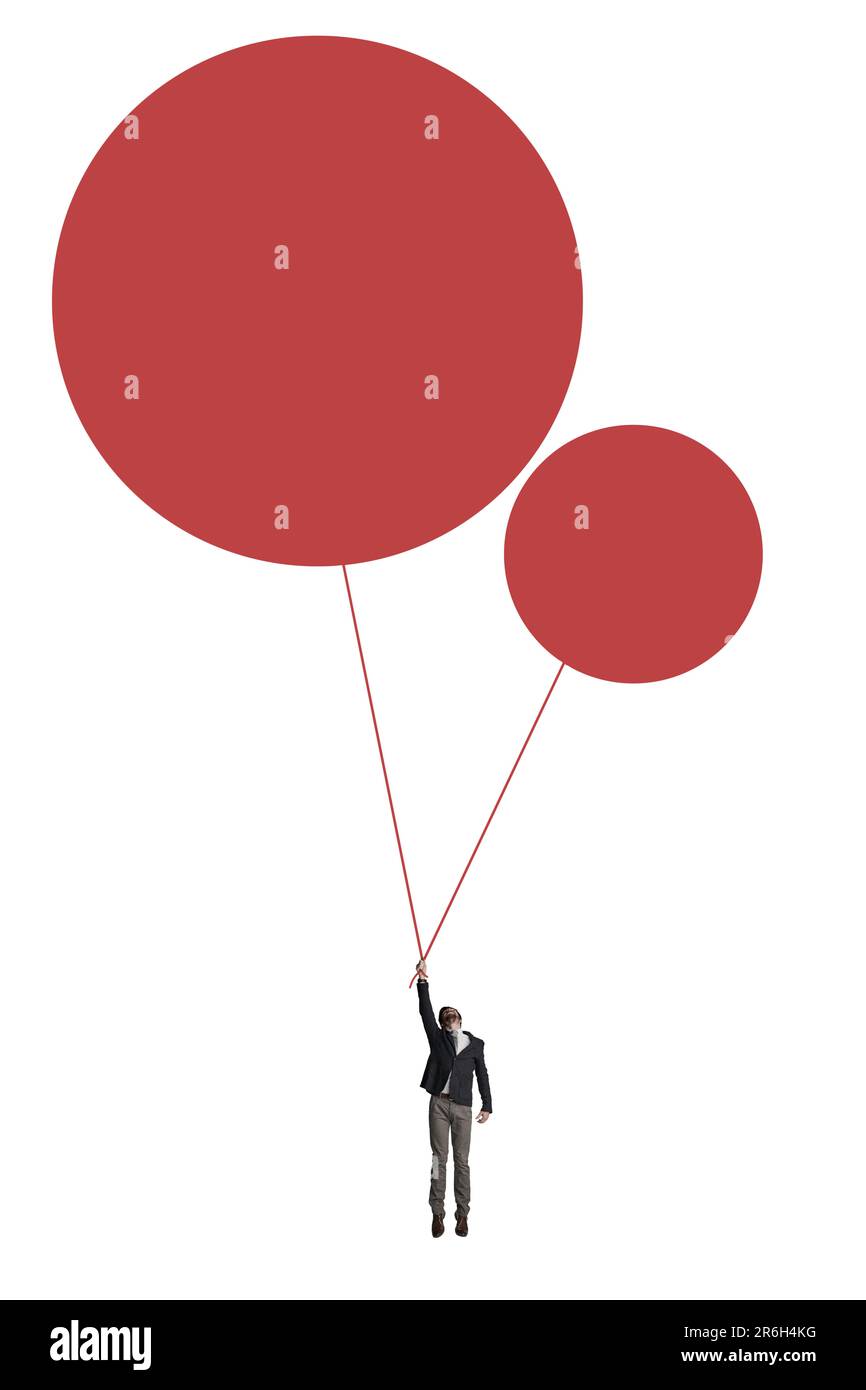 Balloon financing was the best option for me. a businessman holding on ...