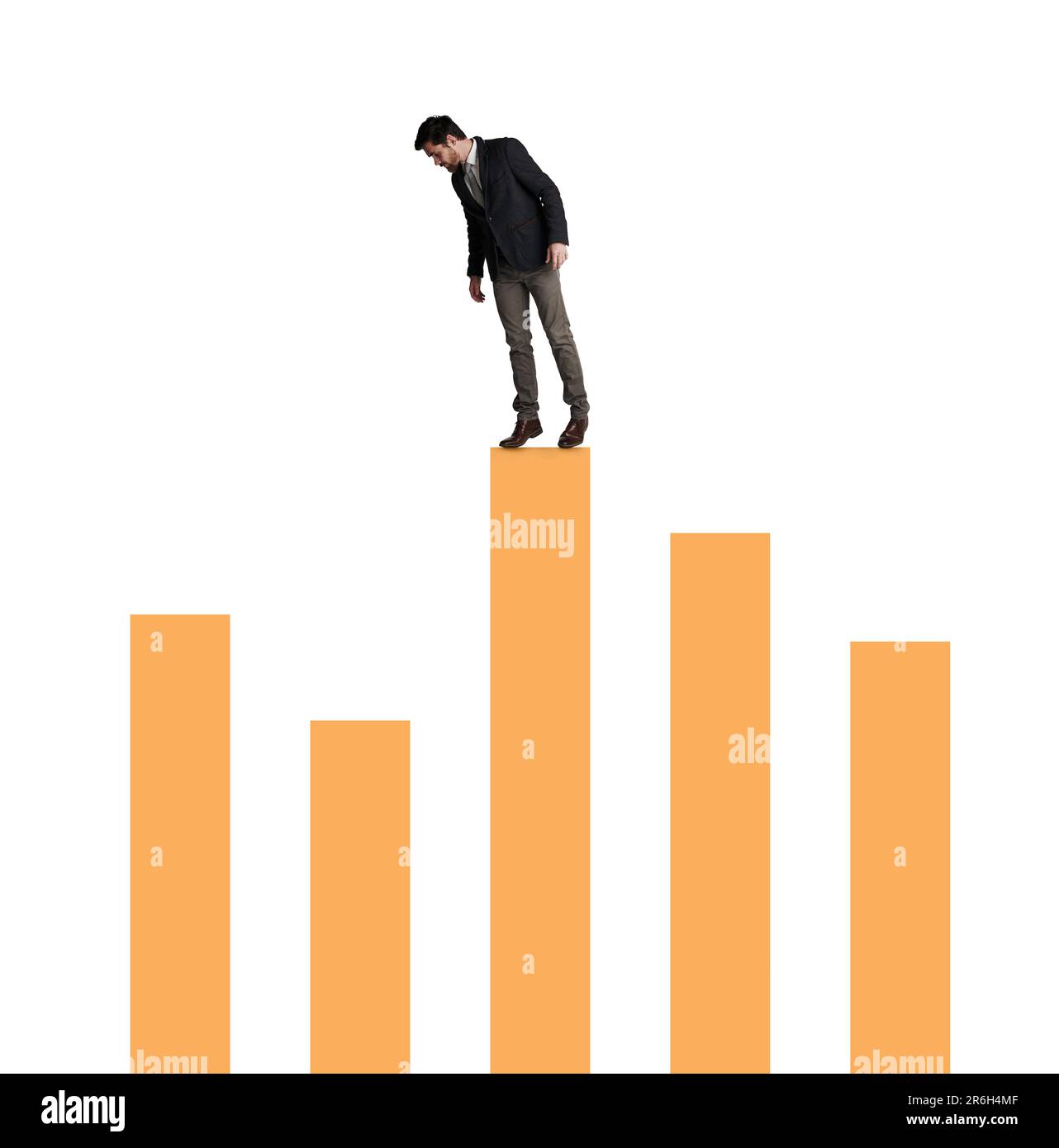 Stay alert, stocks dont stay the same forever. a businessman balancing ...