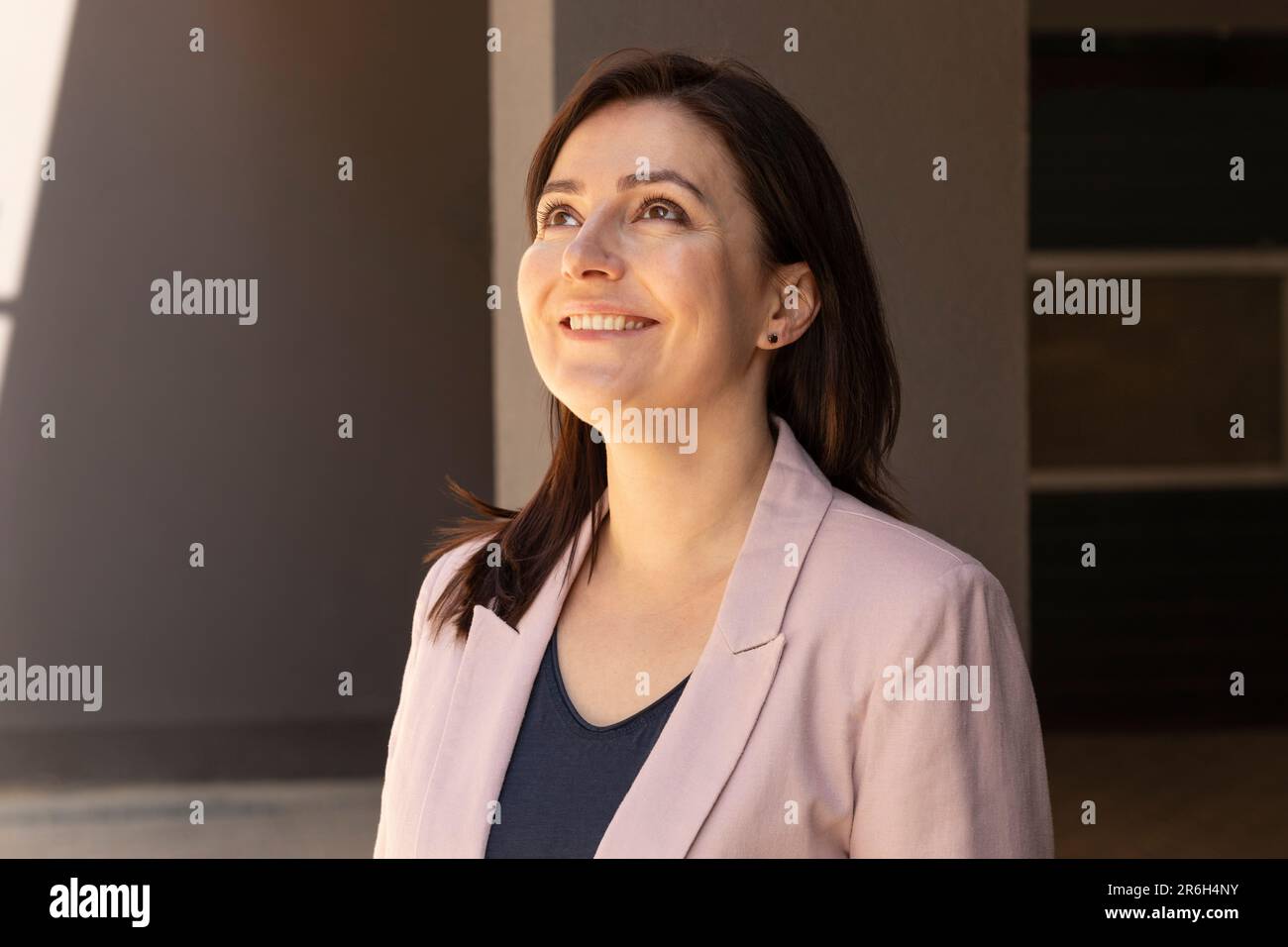 Portrait Happy Mature 40 yo Beautiful Woman Smiling With Teeth ...