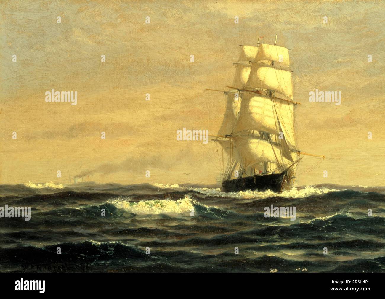 Sailing Ship--off Coast of Maine. oil on canvas. Date: 1876. Museum ...