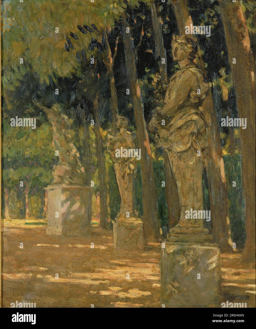 Carrefour at the End of the Tapis Vert, Versailles. oil on canvas. Date ...