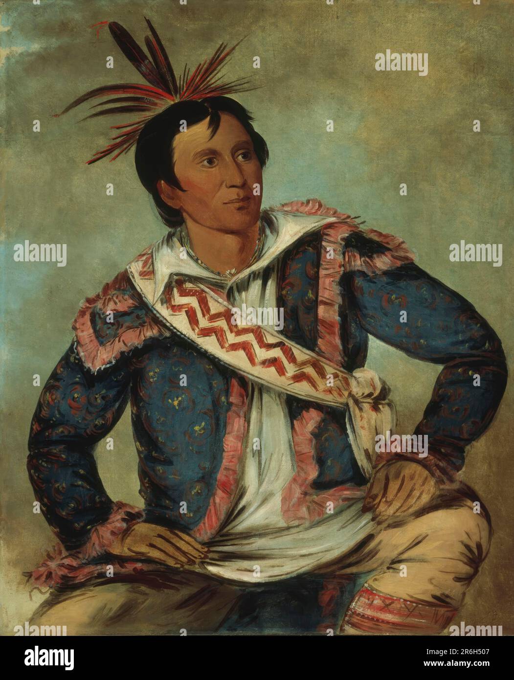 Há-tchoo-túc-knee, Snapping Turtle, a Half-breed. oil on canvas. Date ...