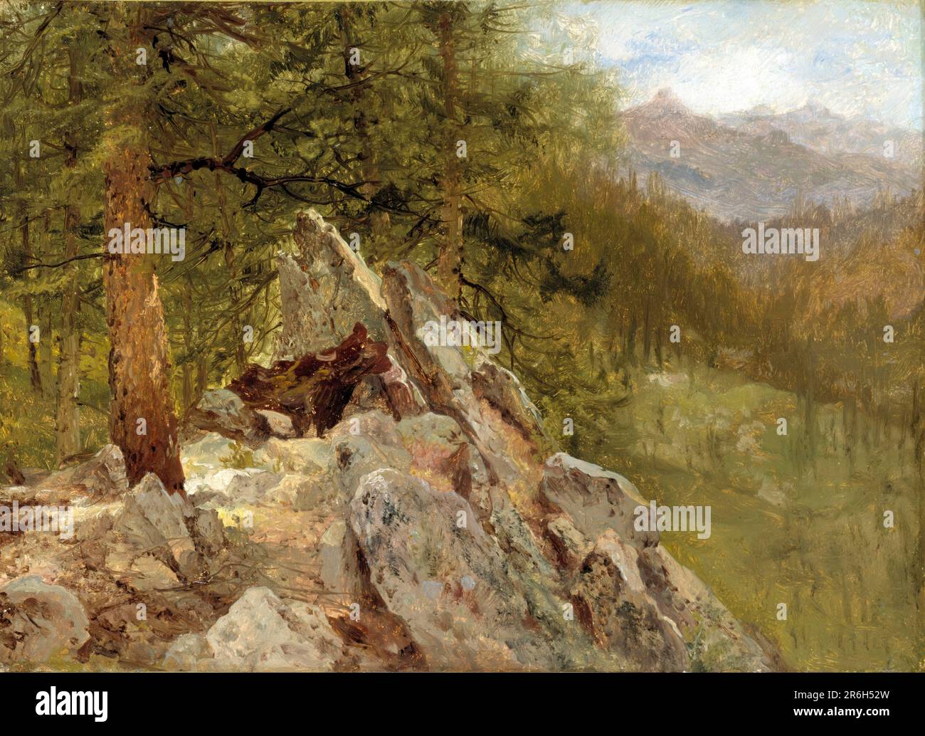 Western Landscape. Date: 1870. Oil on paper mounted on paperboard ...