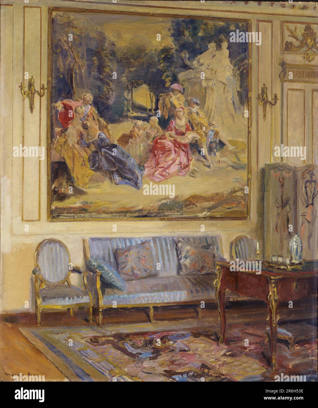 Boudoir Chateau De Chaalis Date 1914 Oil On Paperboard Museum Smithsonian American Art
