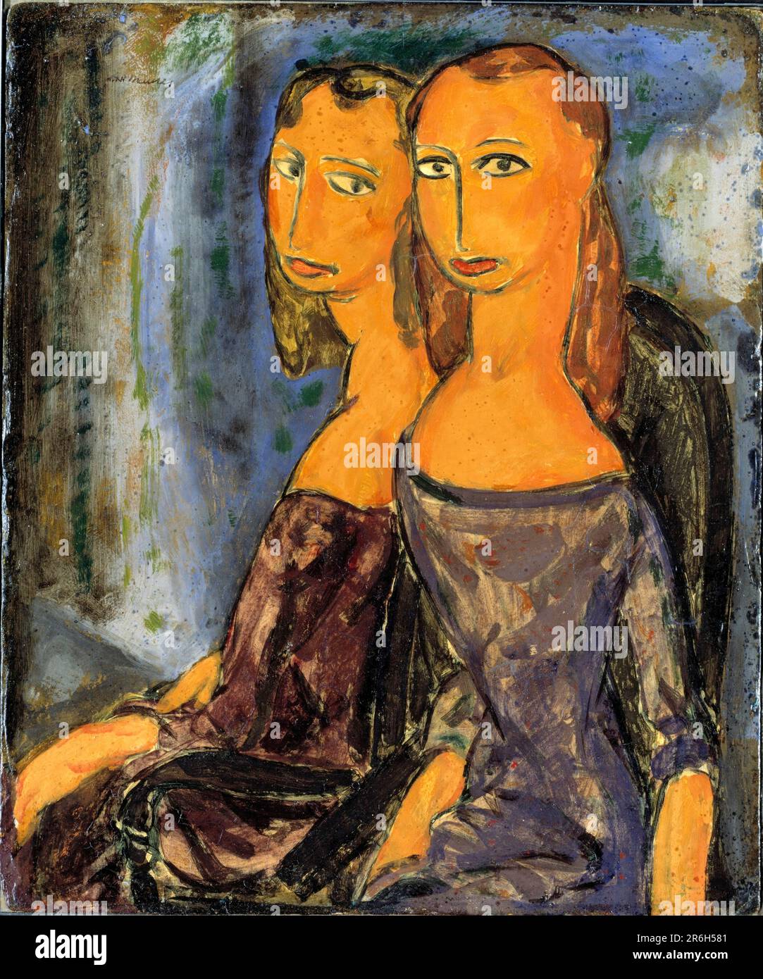 Two women. Date: ca. 1926. Oil on paperboard. Museum: Smithsonian ...
