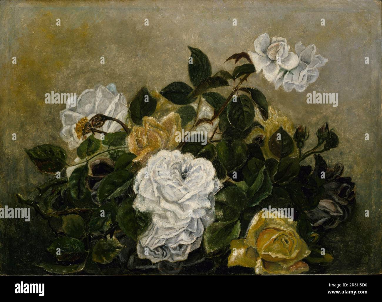 Roses--Fancy Still Life, Still Life with Roses. Oil on paperboard. Date ...