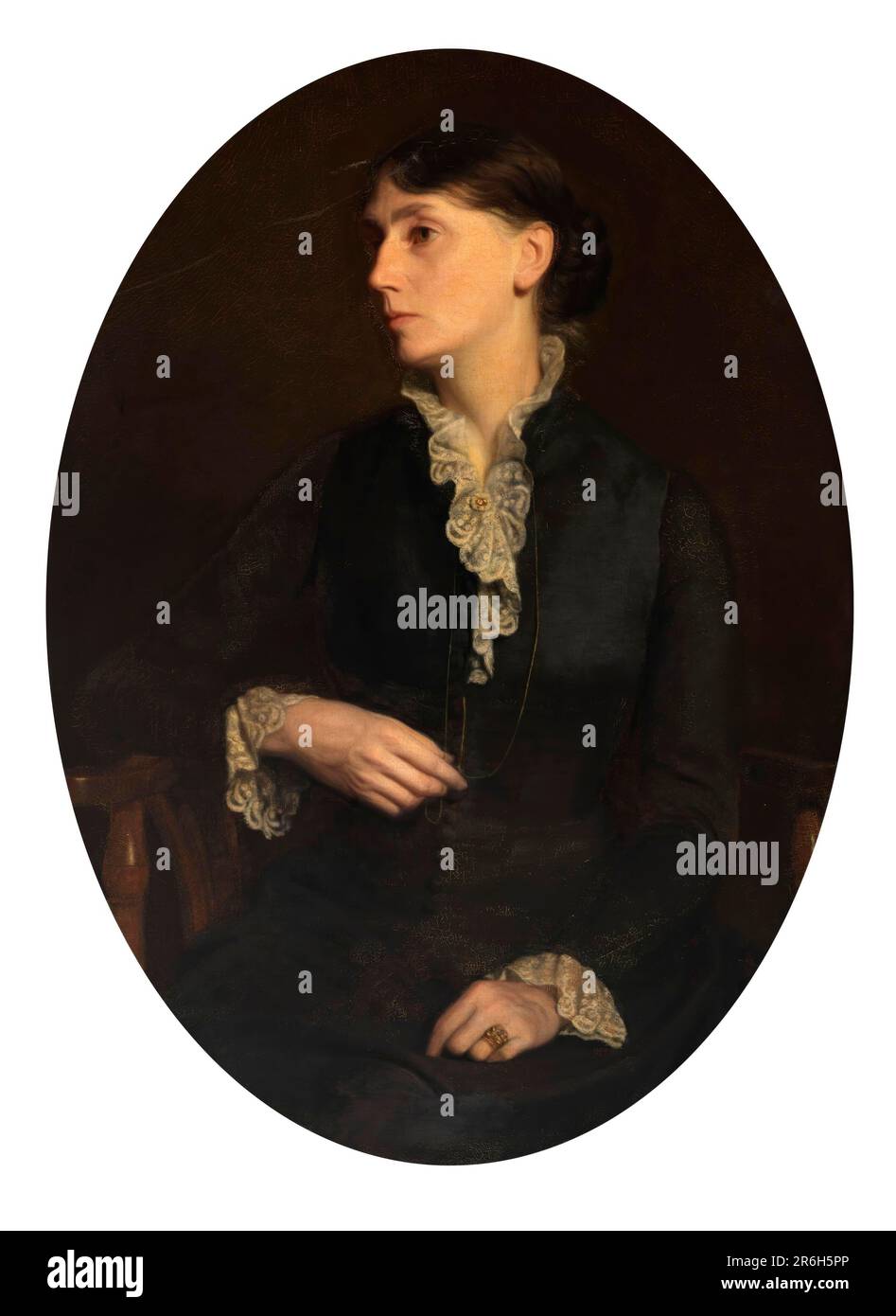 Portrait of Fidelia Bridges. Date: n.d. Oil on canvas mounted on wood ...