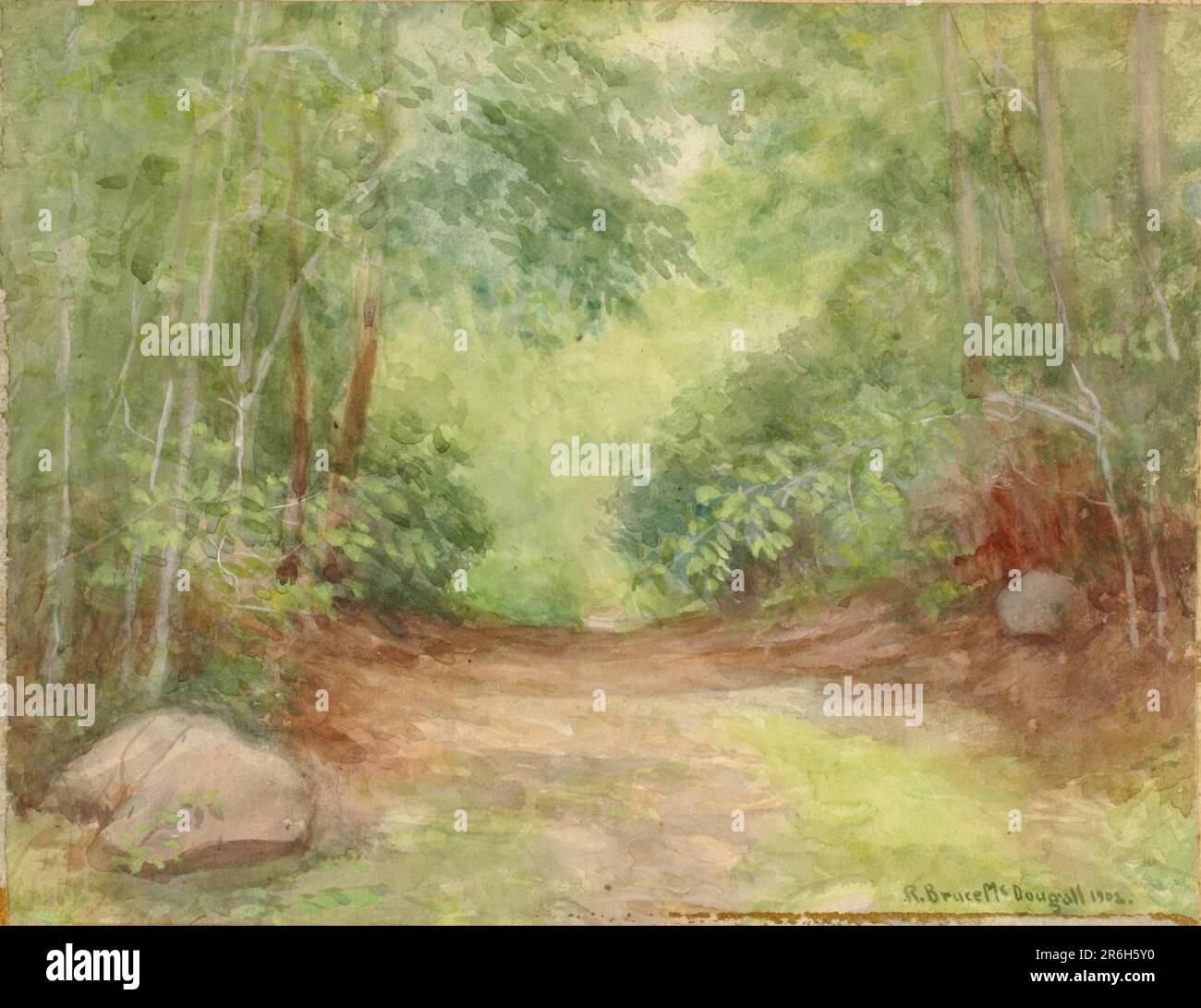 Untitled (Forest Scene). watercolor on paper mounted on paperboard. Date: 1902. Museum ...