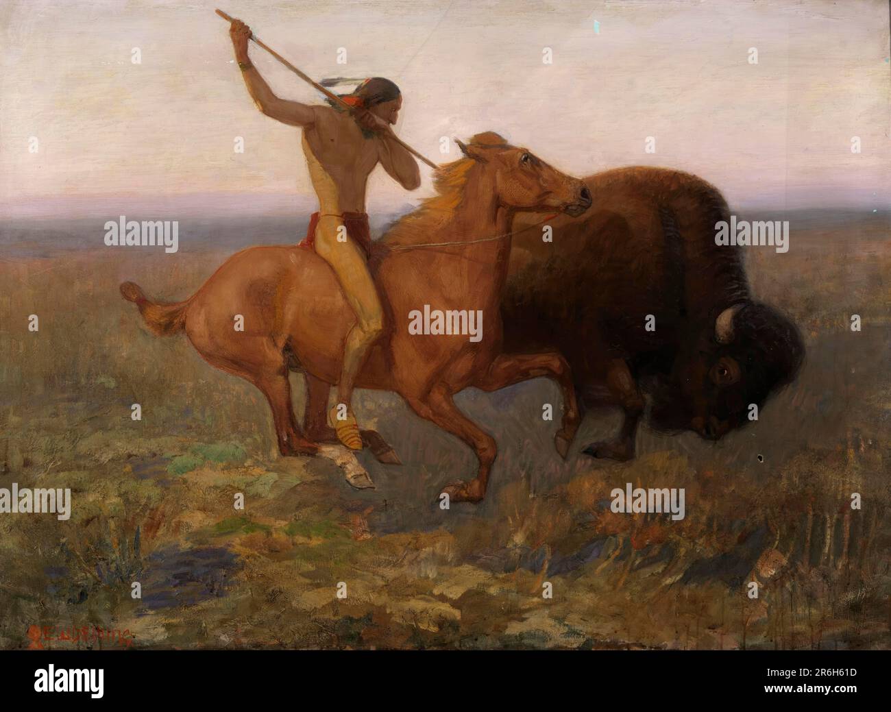 Native hunting hunt spear hi-res stock photography and images - Alamy