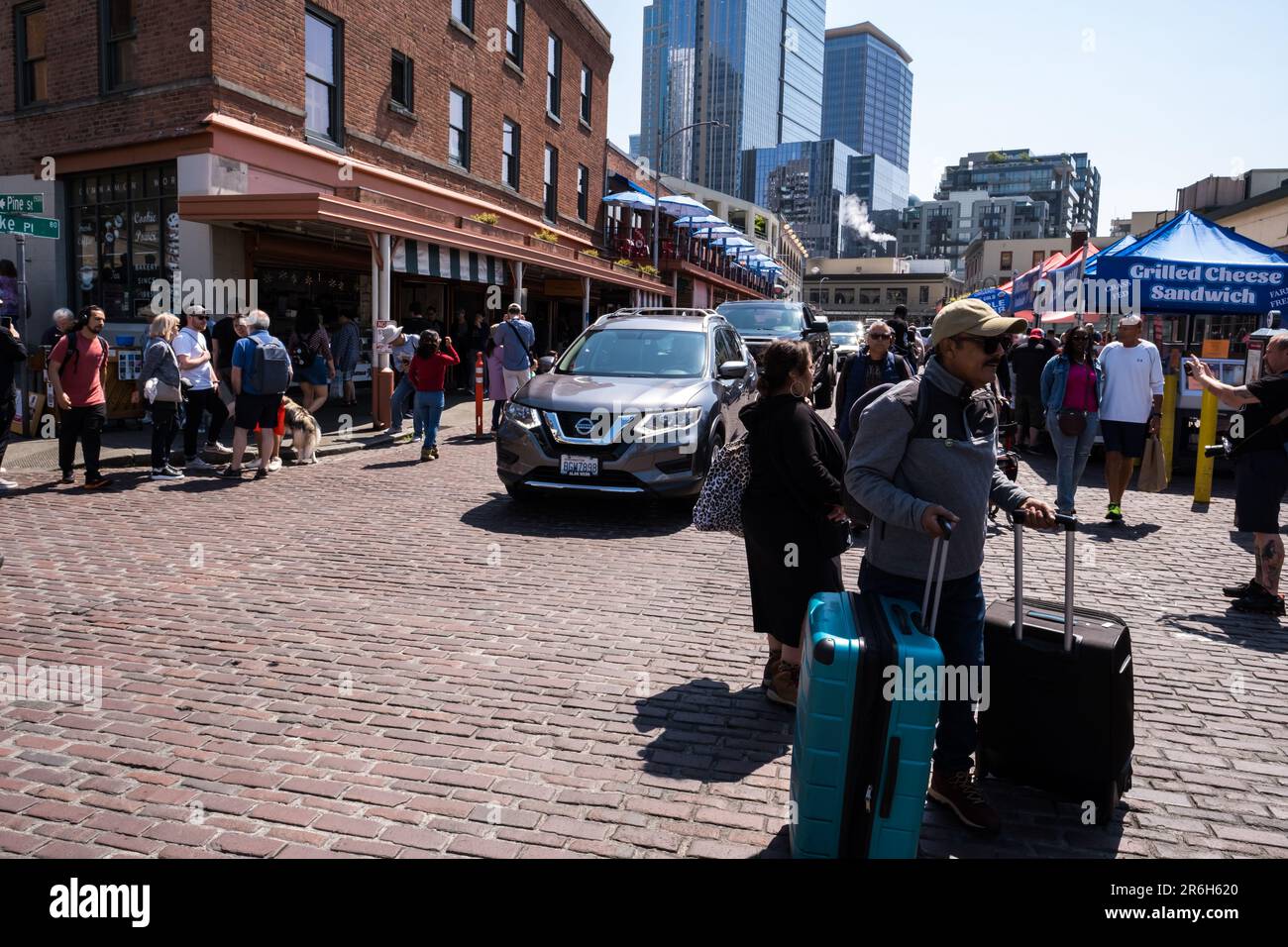 Seattle, USA. 19th May, 2023. People at Pike Place Market during a ...