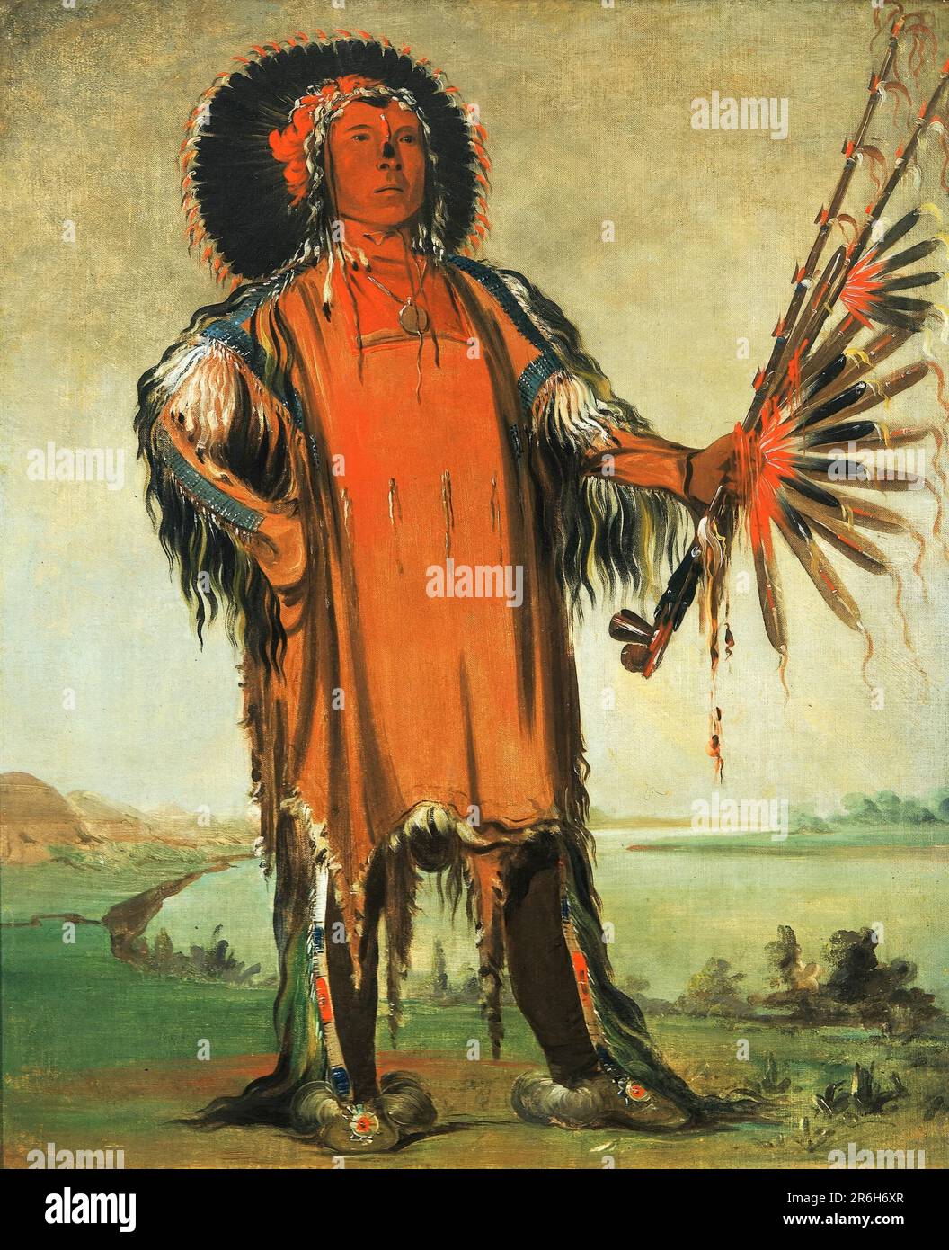 Ha-na-tá-nu-maúk, Wolf Chief, Head Chief of the Tribe. oil on canvas ...