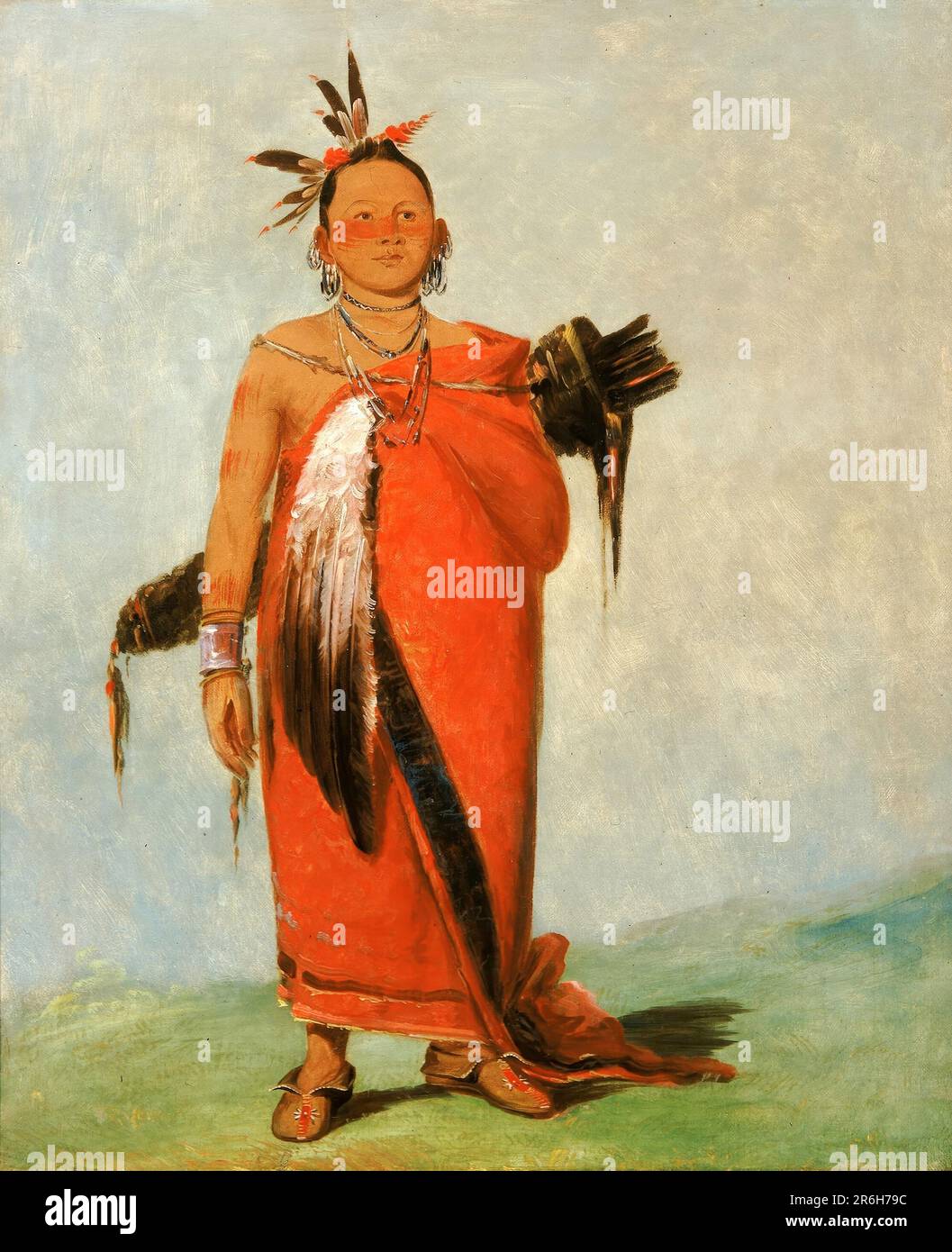 Hongs-káy-dee, Great Chief, Son of The Smoke. oil on canvas. Date: 1832 ...