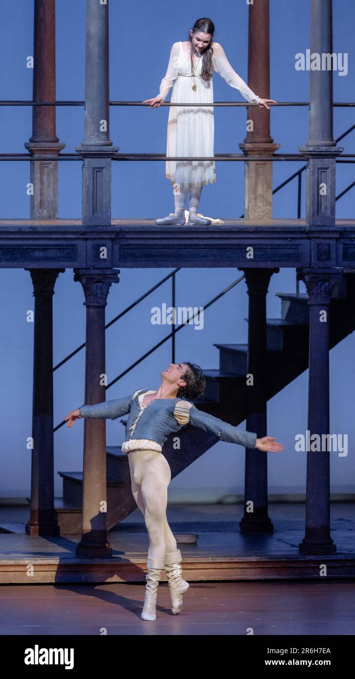 Hamburg, Germany. 09th June, 2023. Dancers Louis Musin as Romeo and ...