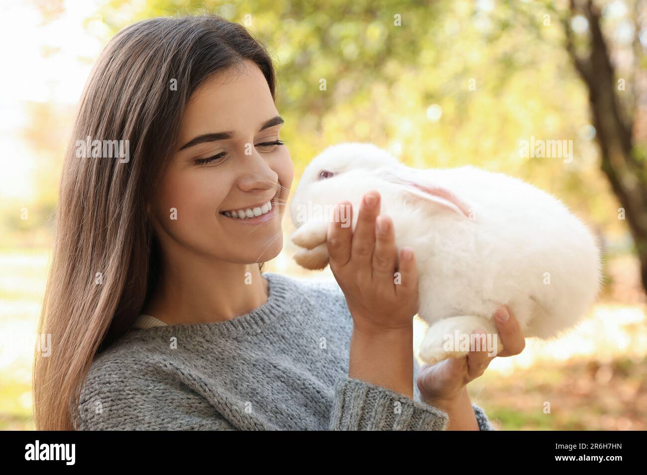 Young woman rabbit in hi-res stock photography and images - Alamy