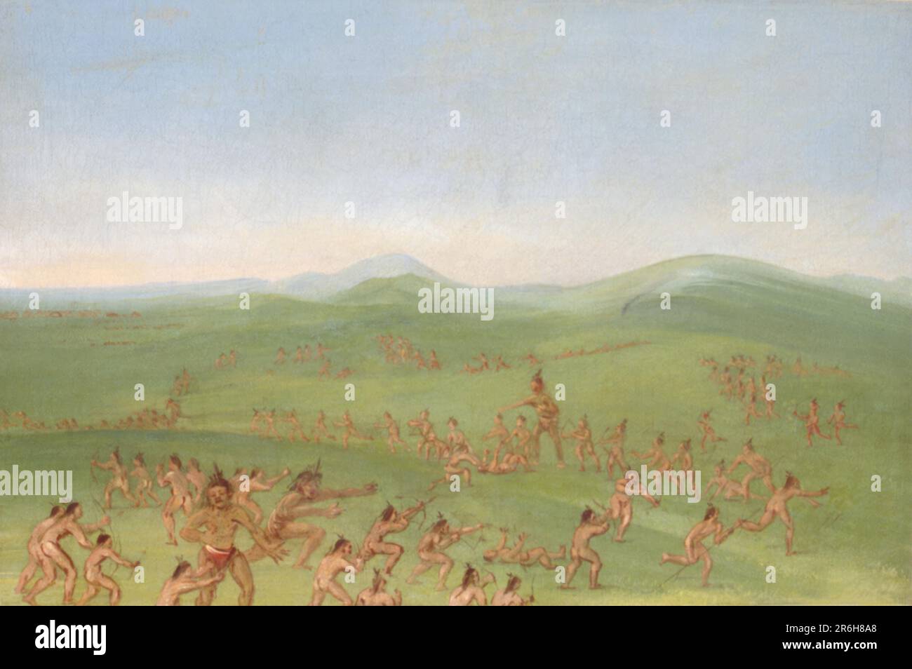 Sham Fight, Mandan Boys. oil on canvas. Date: 1832-1833. Museum ...