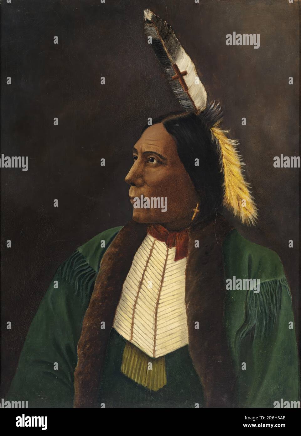 Portrait of an American Indian. Date: ca. 1900. Oil on paperboard ...