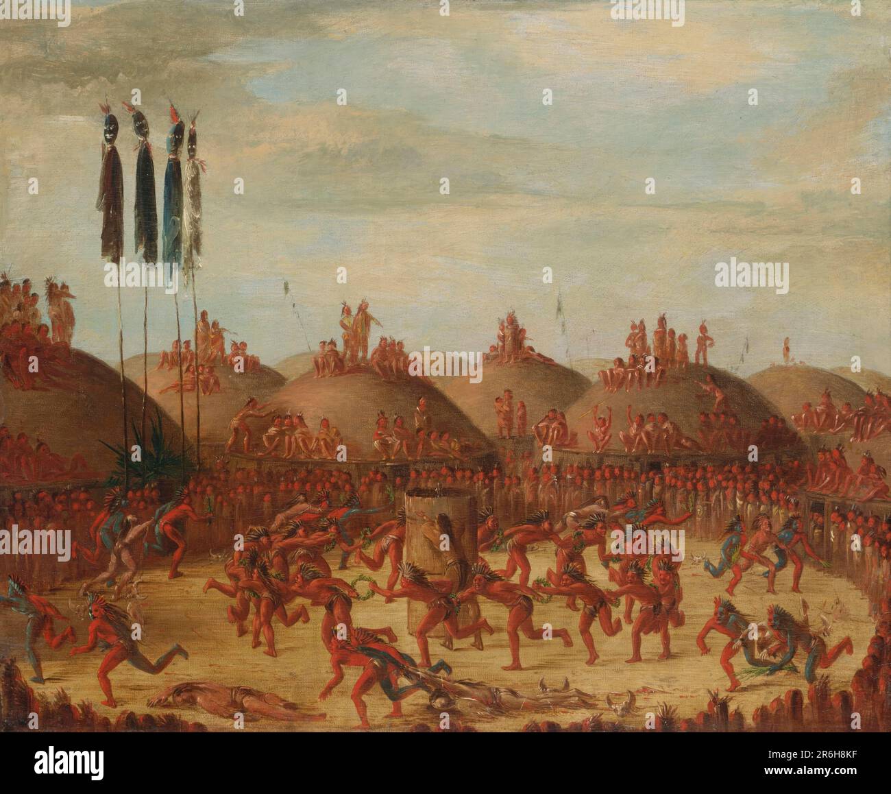 The Last Race, Mandan O-kee-pa Ceremony. oil on canvas. Date: 1832 ...