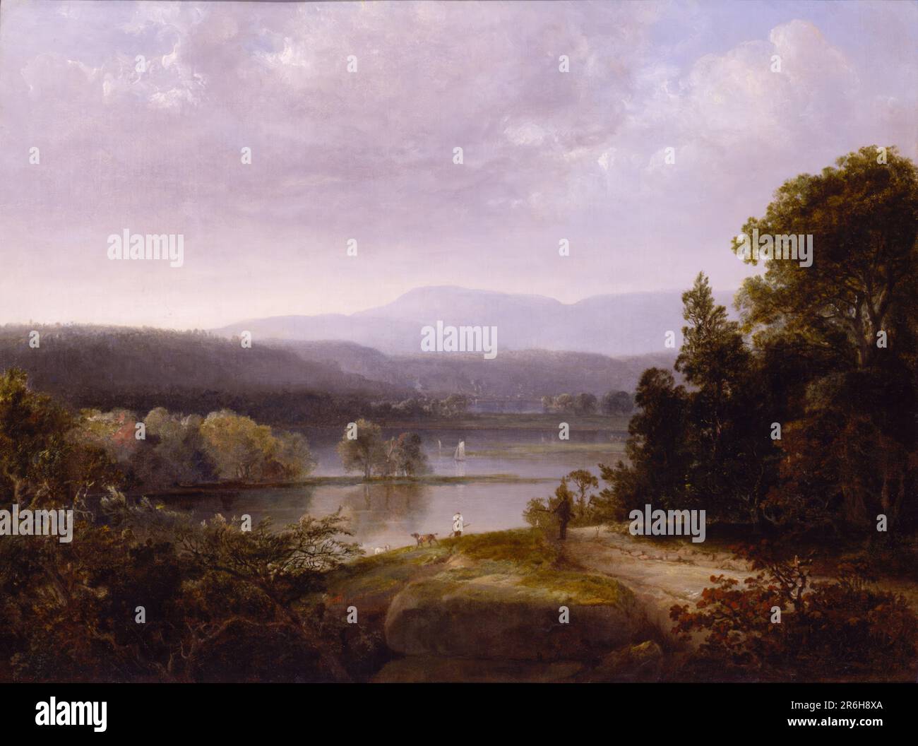 River View with Hunters and Dogs. Date: ca. 1850. oil on canvas. Museum ...