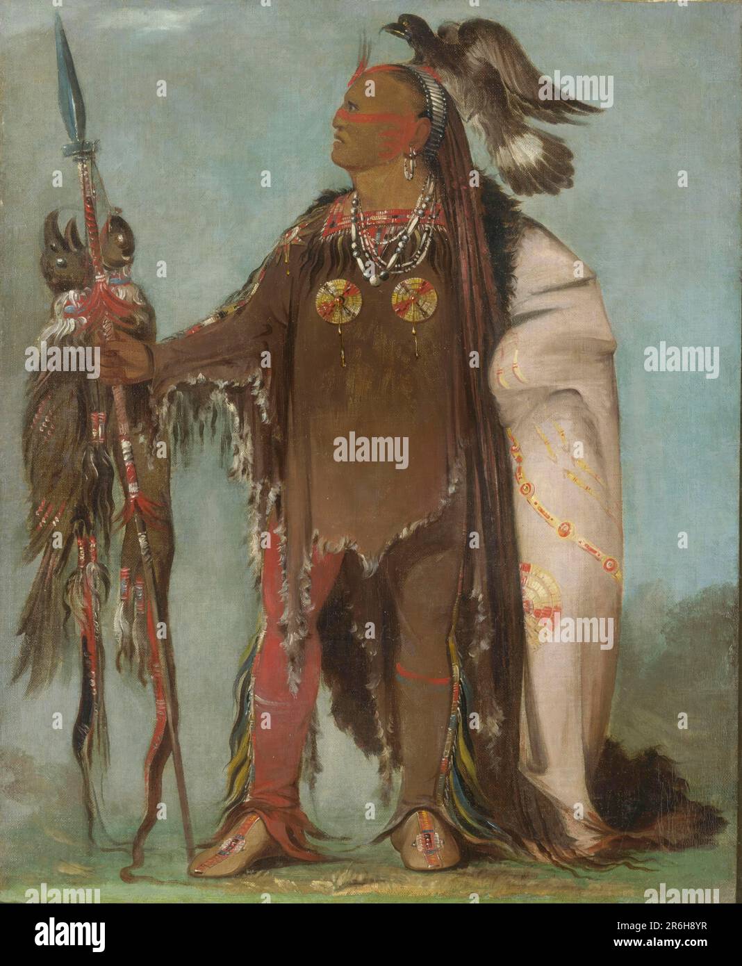Pa-rís-ka-róo-pa, Two Crows, a Band Chief. oil on canvas. Date: 1832 ...