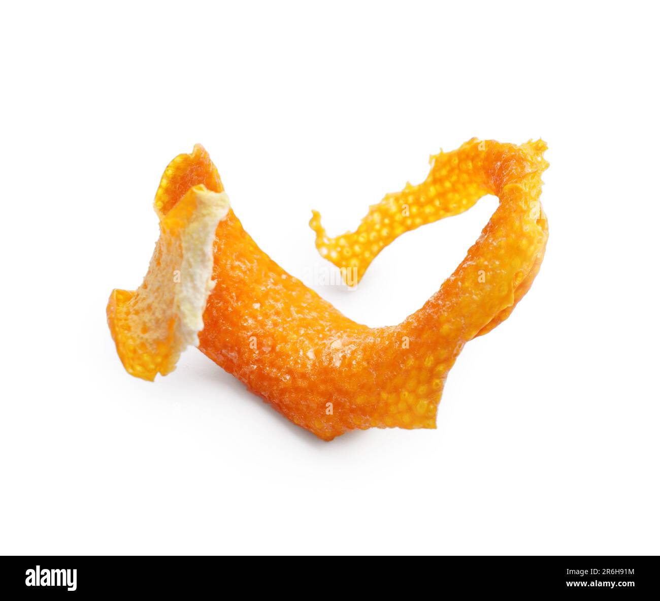 Dry orange fruit peel isolated on white Stock Photo - Alamy