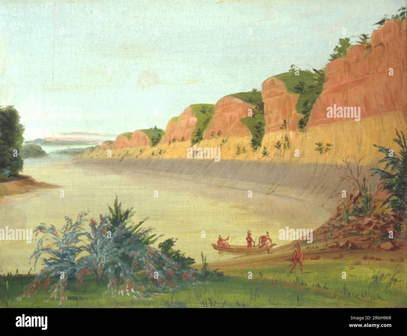 South Side of Buffalo Island, Showing Buffalo Berries in the Foreground ...