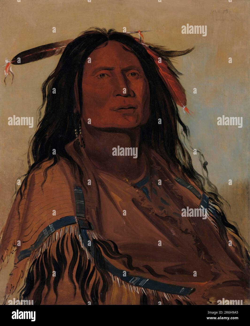 Wúk-mi-ser, Corn, a Miniconjou Warrior. oil on canvas. Date: 1832 ...