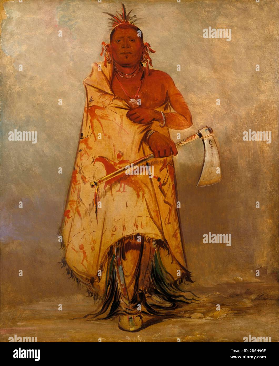 Le-sháw-loo-láh-le-hoo, Big Elk, Chief of the Skidi (Wolf) Pawnee. oil ...