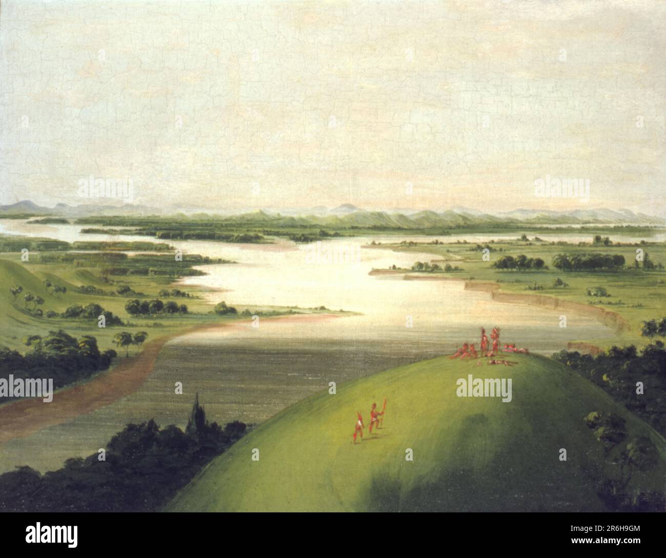 Mouth of the Platte River, 900 Miles above St. Louis. oil on canvas ...