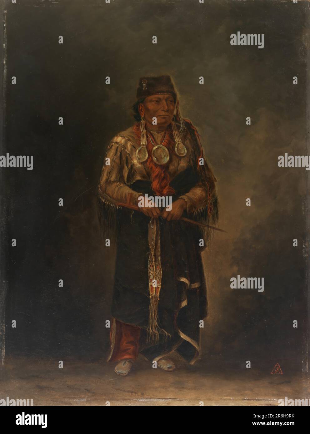 Chunka-ah-luta (Red Dog). oil on canvas. Date: ca. 1887. Museum ...