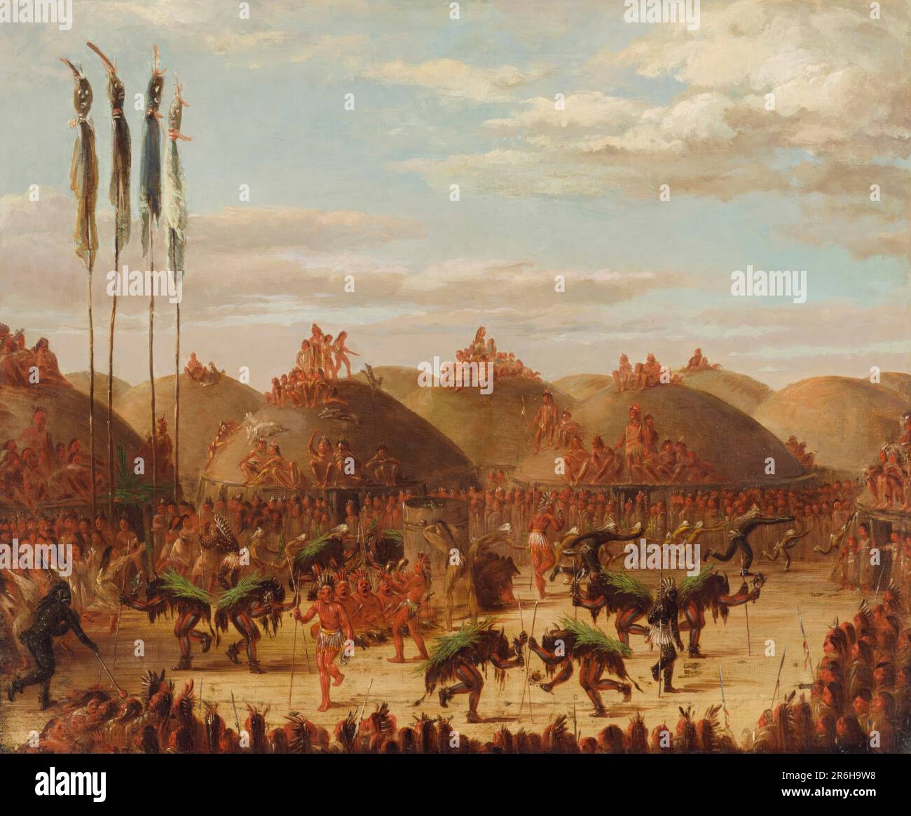 Bull Dance, Mandan O-kee-pa Ceremony. oil on canvas. Date: 1832. Museum ...