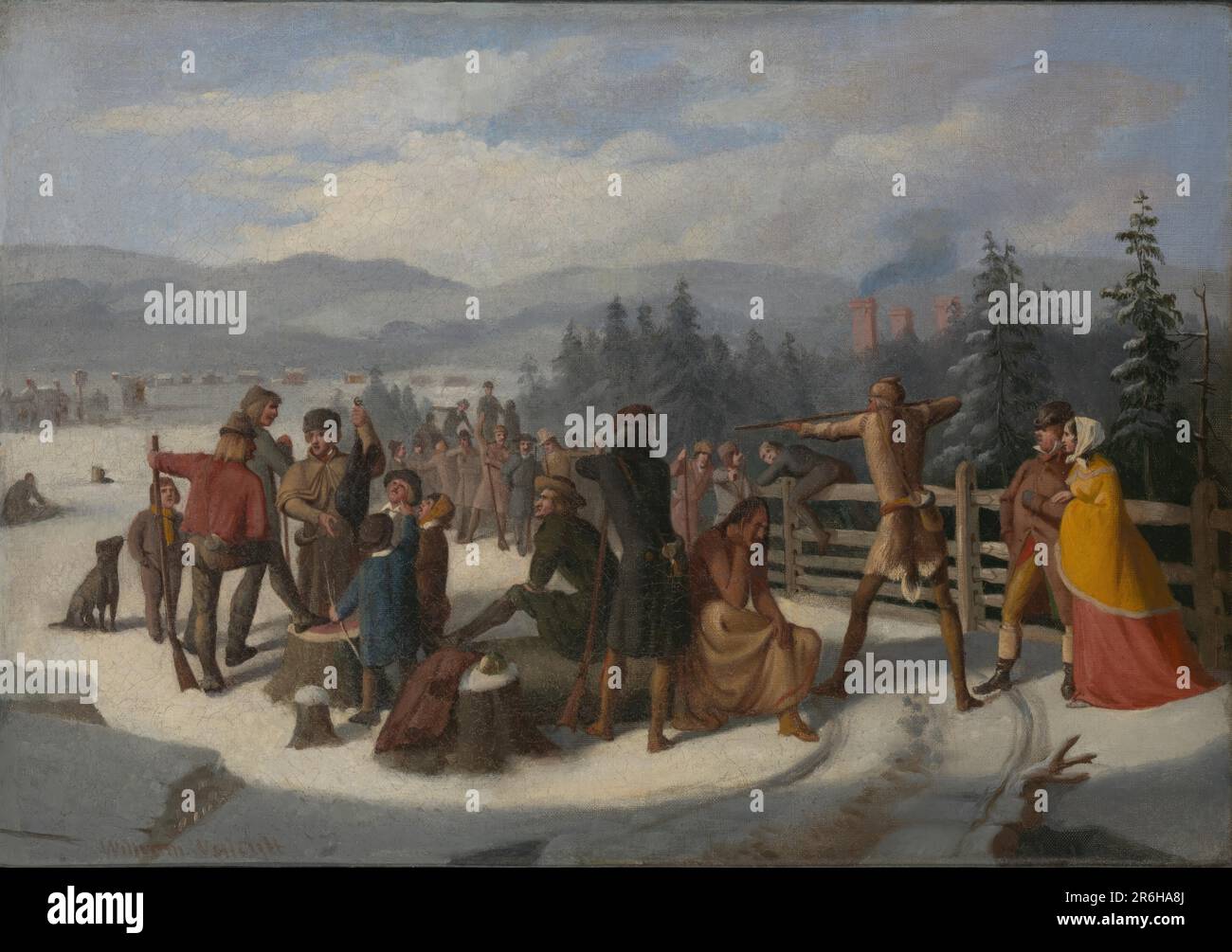 Scenes from the Pioneers by Cooper, Deerslayer at the Shooting Match ...