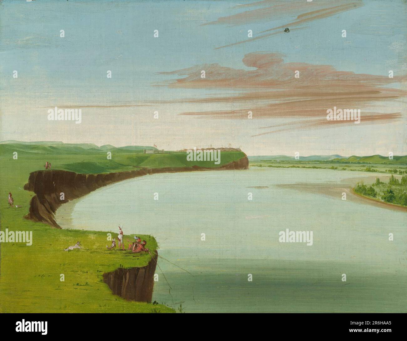 Distant View of the Mandan Village. oil on canvas. Date: 1832. Museum ...