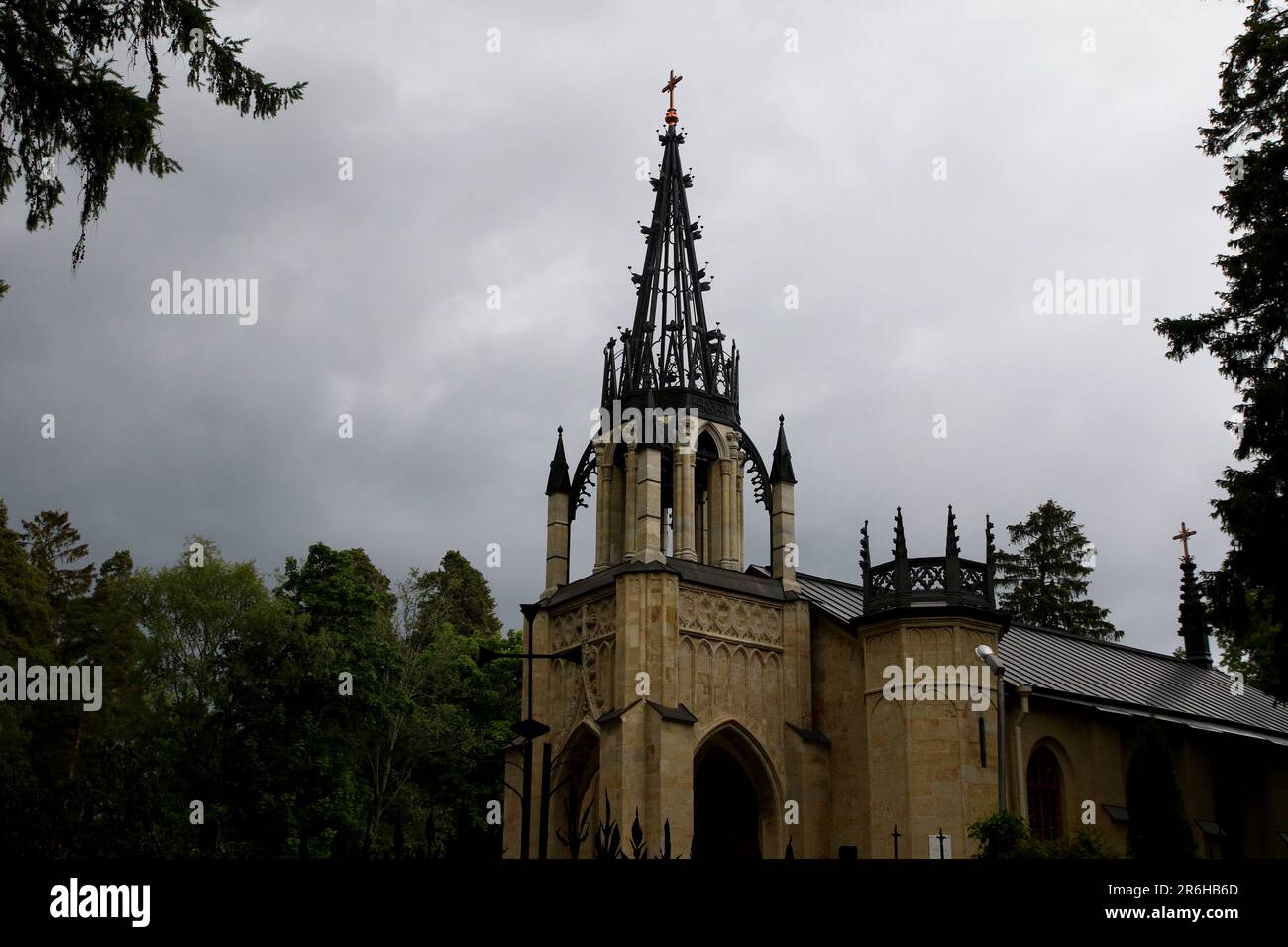Russian Federation. Saint-Petersburg. Summer, June. Shuvalov Park ...