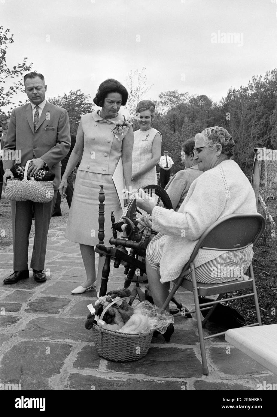 First lady, Lady Bird Johnson, wife of President Lyndon Johnson ...