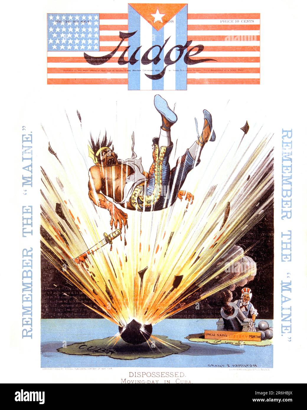 1890s REMEMBER THE MAINE RALLYING CRY DURING SPANISH-AMERICAN WAR WHEN ...