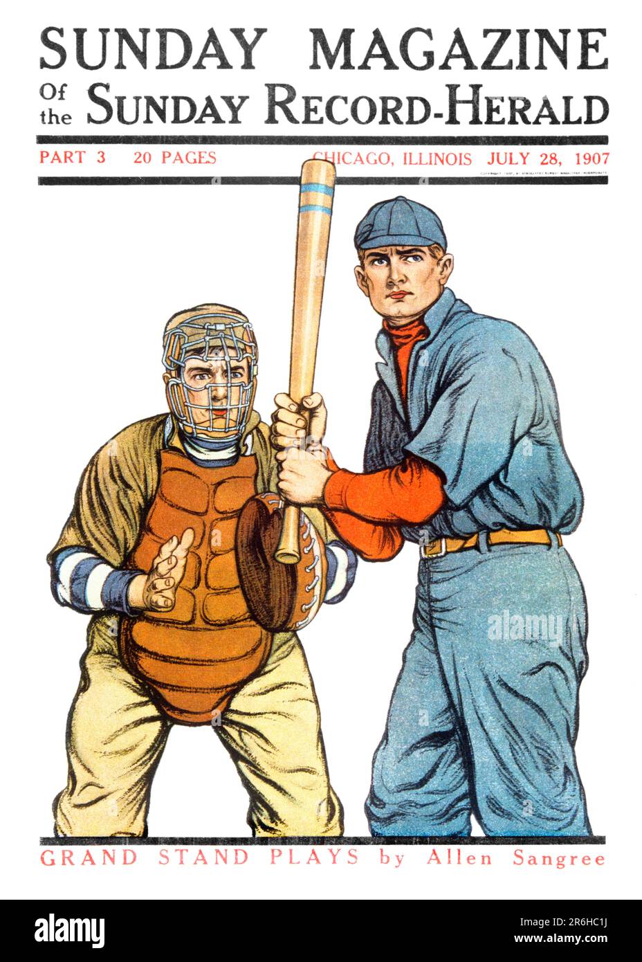 1900s baseball illustration Cut Out Stock Images & Pictures - Alamy