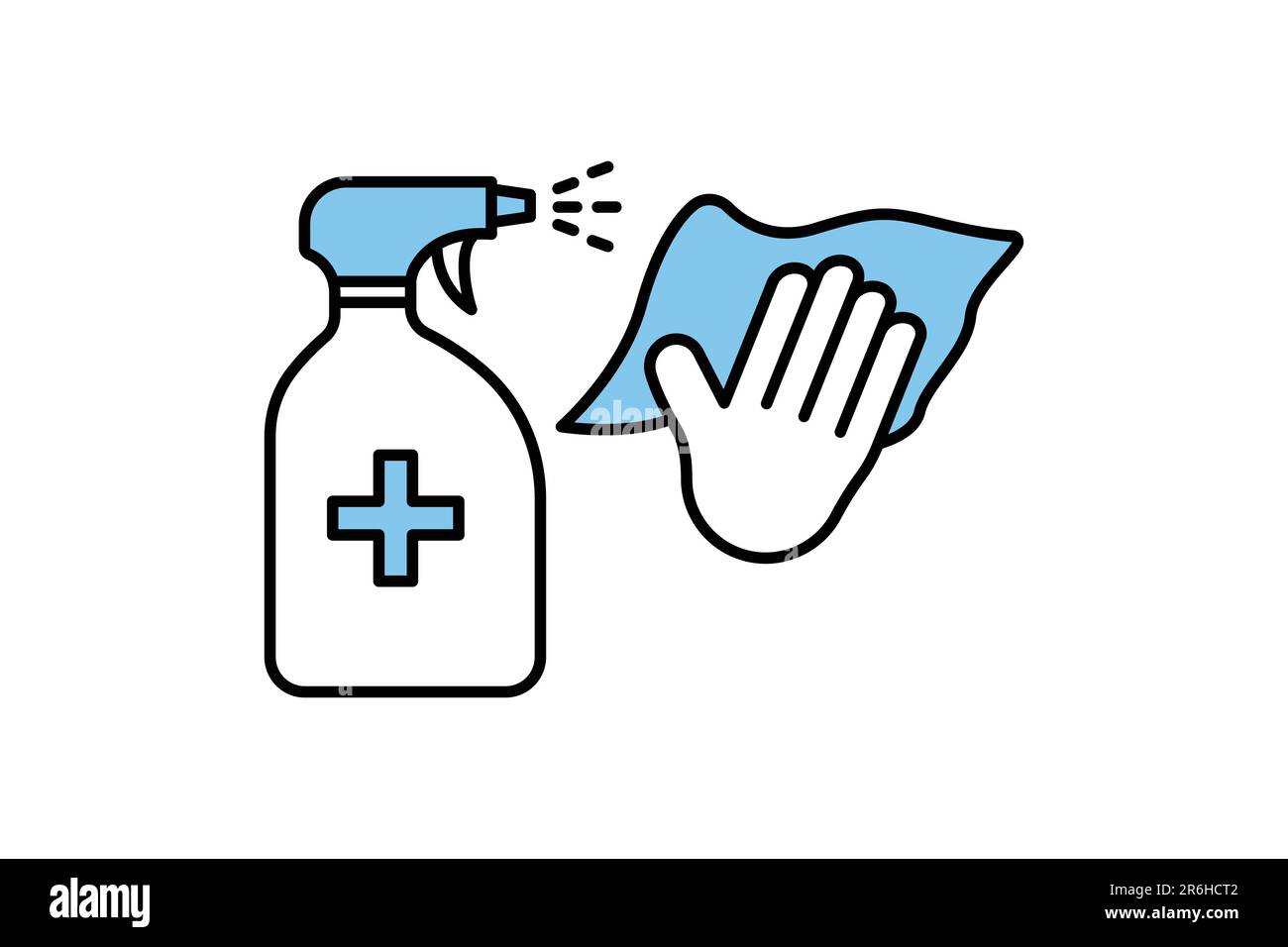 antiseptic spray bottle. element antibacterial disinfect surfaces, wet ...