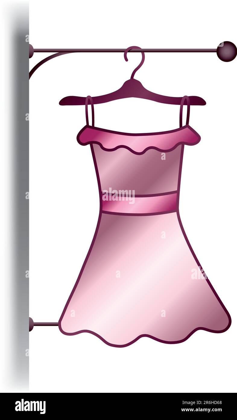 Metal pink original signboard for dress-shop Stock Vector Image & Art ...