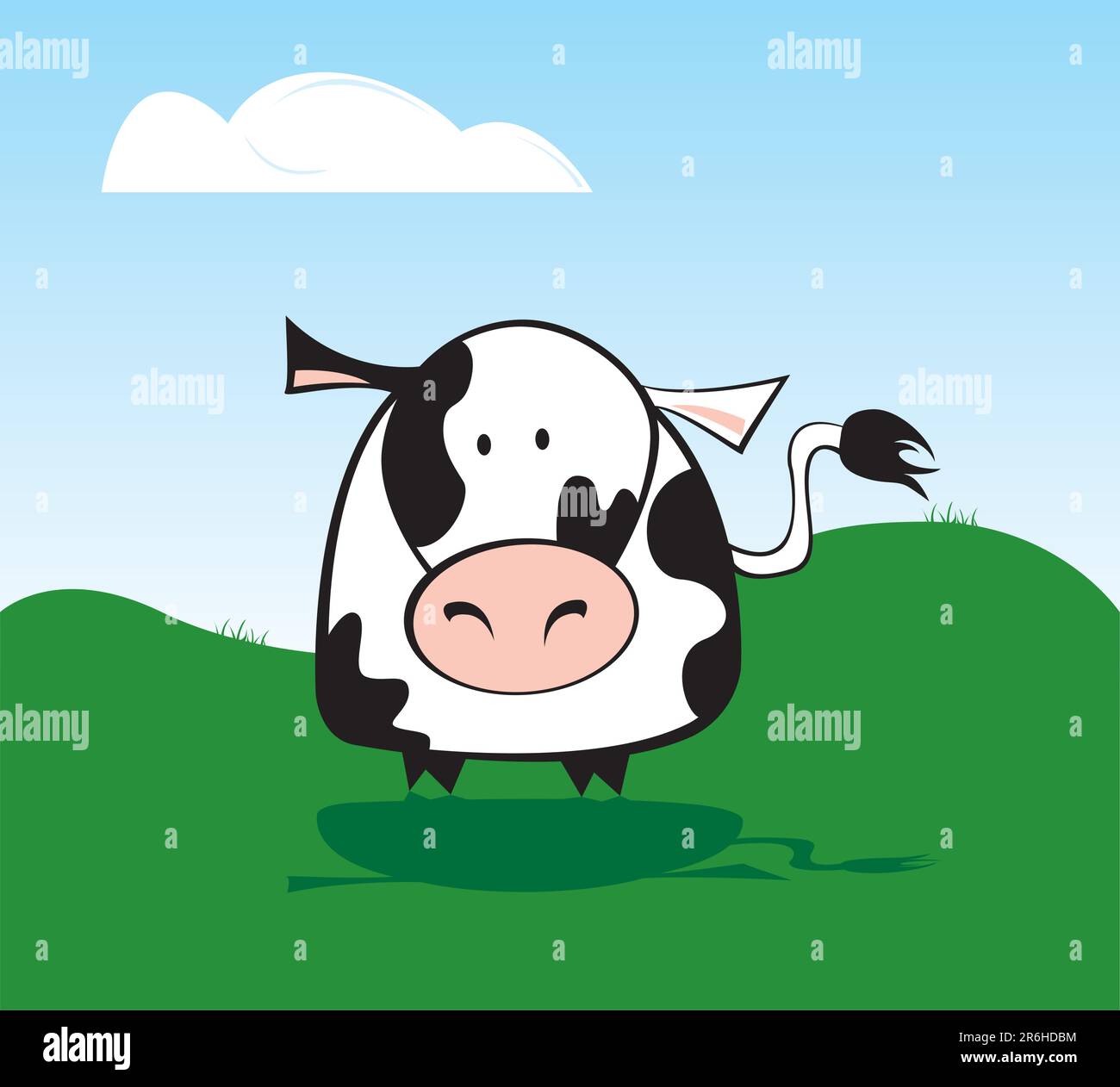 Cow shadow Stock Vector Images - Alamy